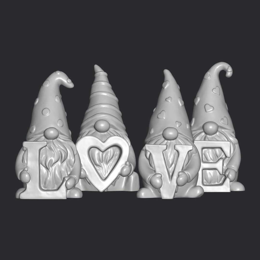 Love Gnomes Stl File 3d Printing, 3d Print File, Miniature Superhero ...