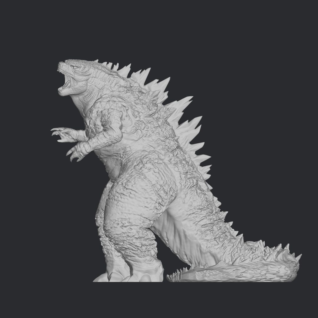 Godzilla Stl File 3d Printing, 3d Print File, Miniature, Super Hero ...