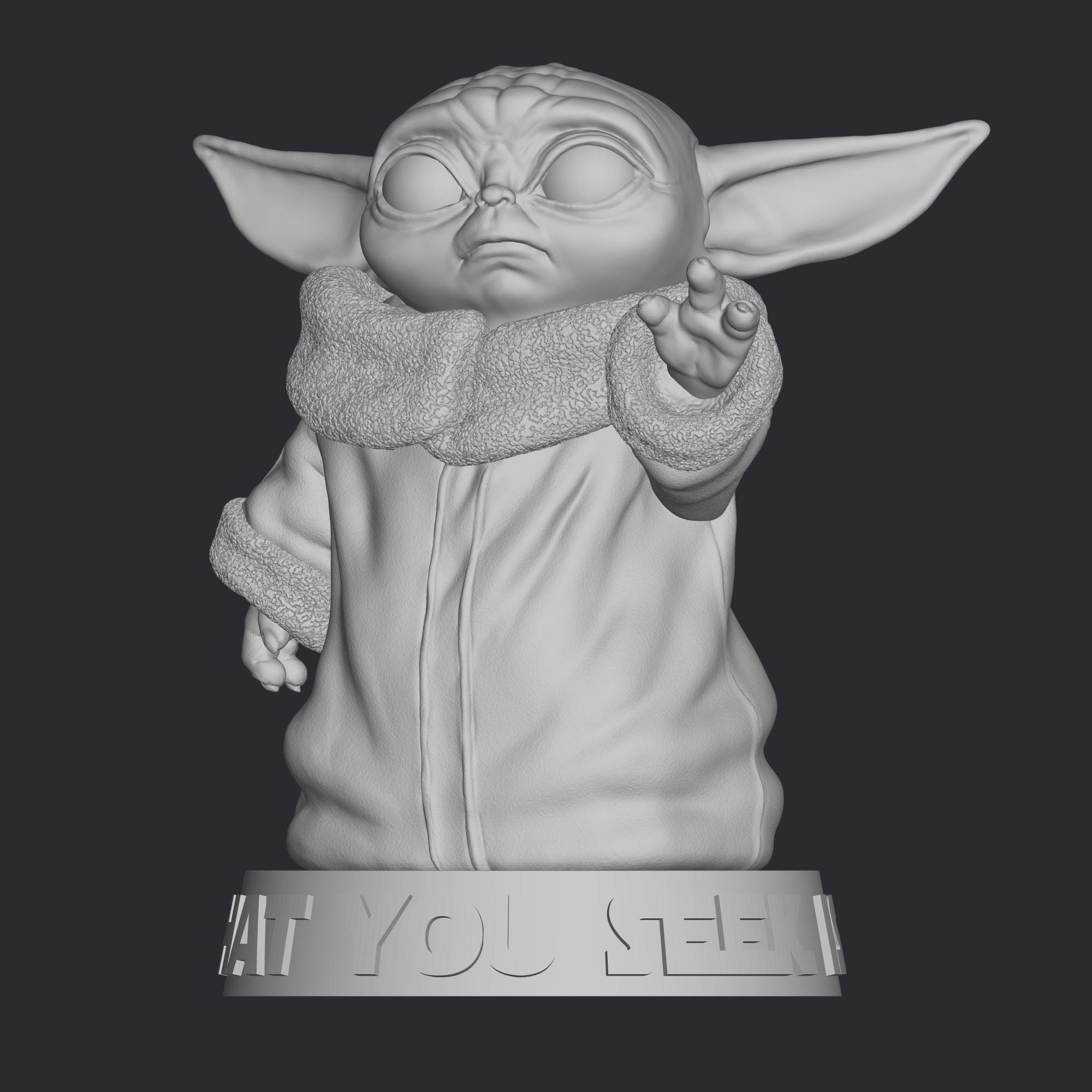 Baby Yoda Using Power Stl File 3d Printing, 3d Print File, 3d Stl ...