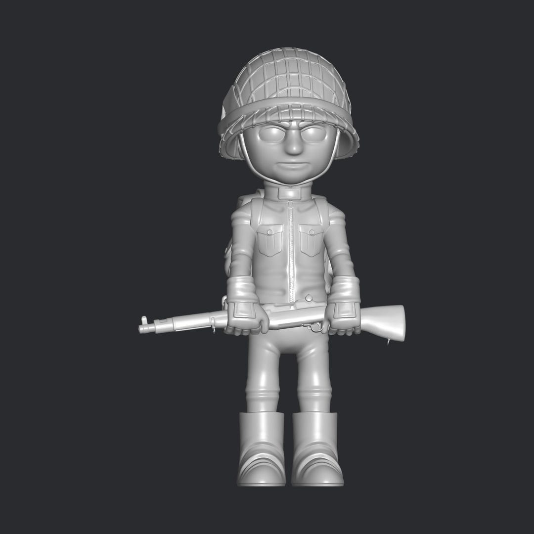 Chibi Soldier Funko Pop Stl File 3d Printing, 3d Print File, Miniature ...