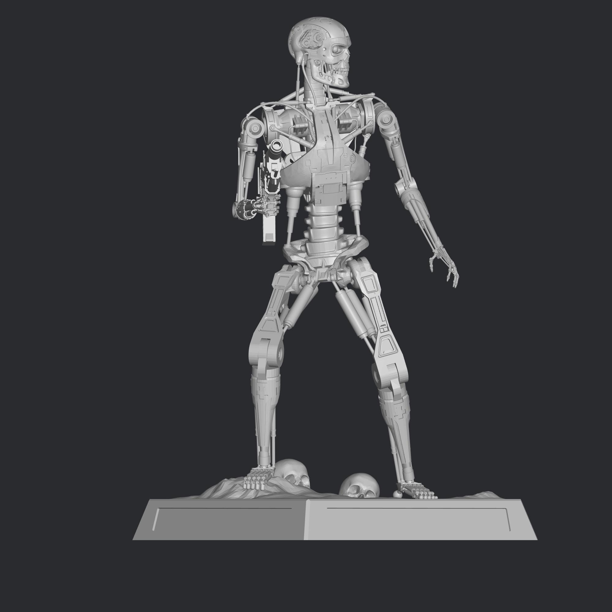 T800 Terminator Endoskull Stl File 3d Printing, 3d Print File, 3d Stl ...