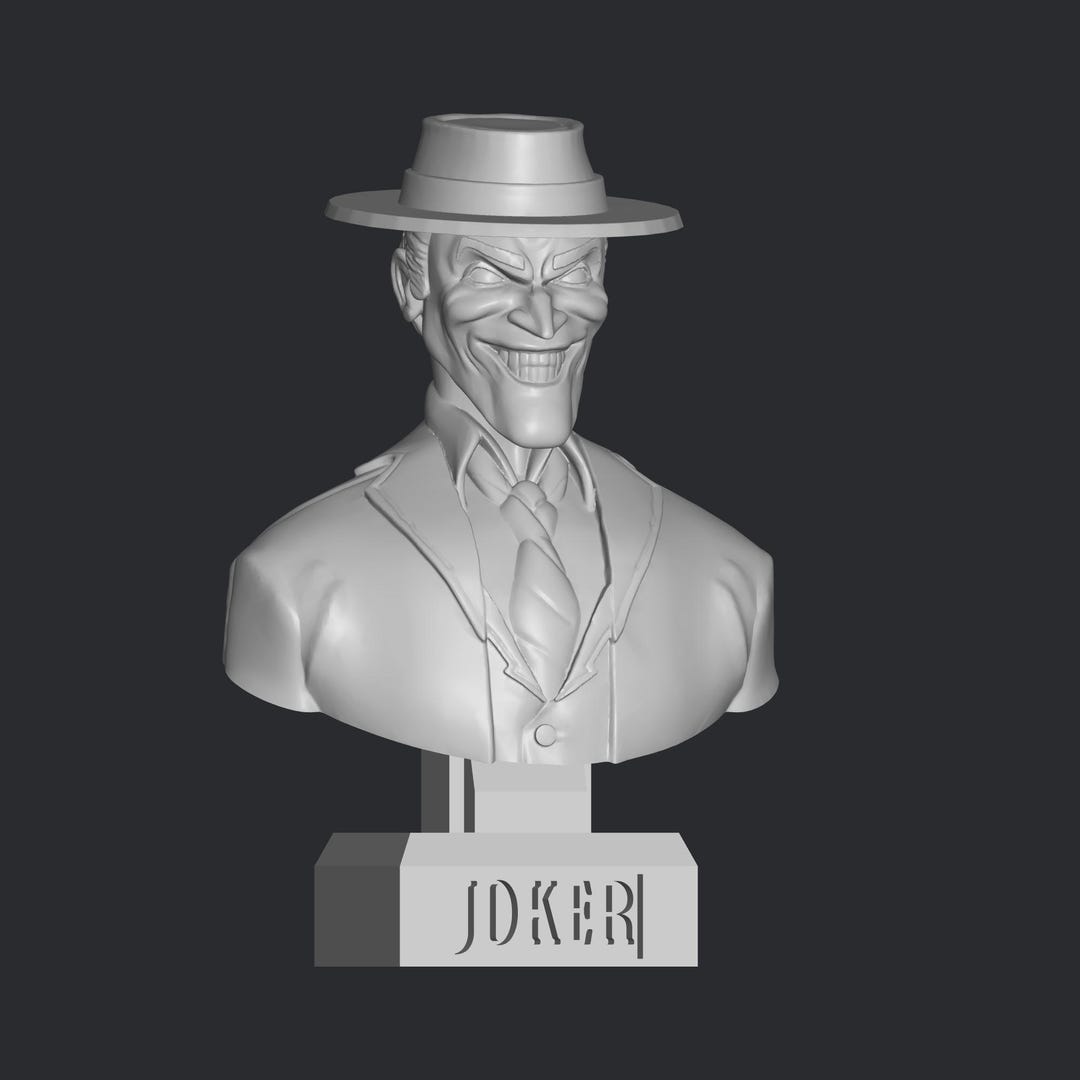 Classical Joker Bust Stl File 3d Printing, 3d Print File, Miniature ...