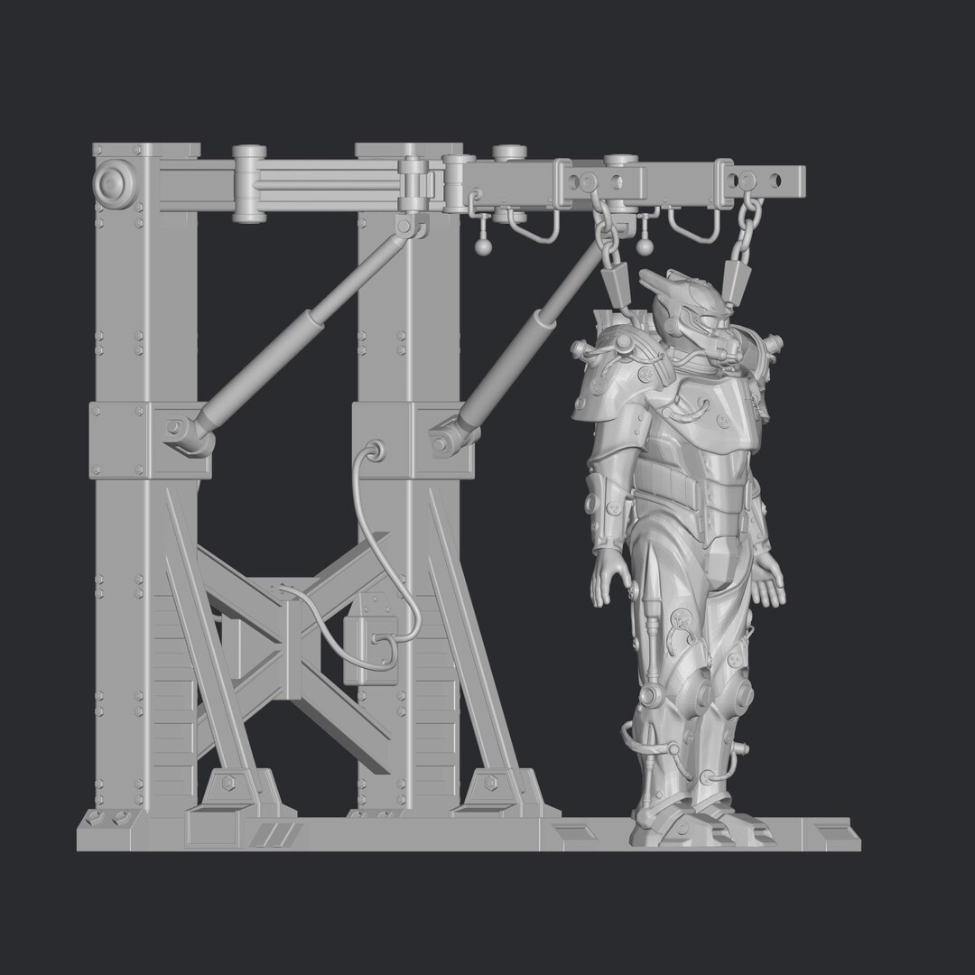 Diorama Fallout com Tesla power armor stl arquivo 3d impressão, arquivo ...