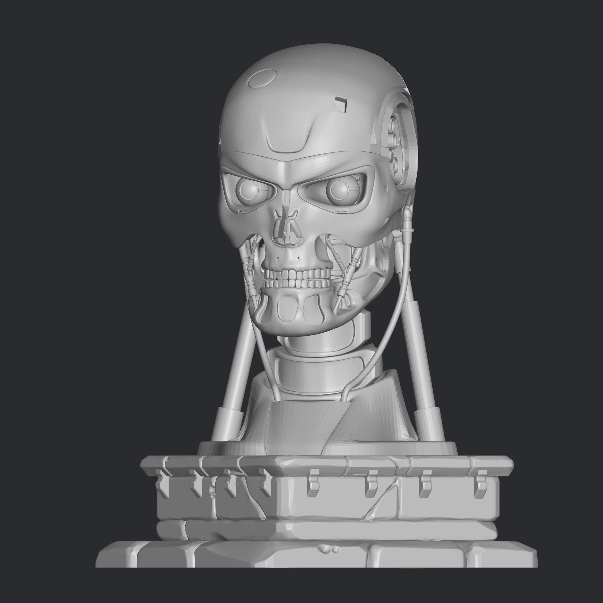 T801 Terminator Endoskull Stl File 3d Printing, 3d Print File, 3d Stl ...