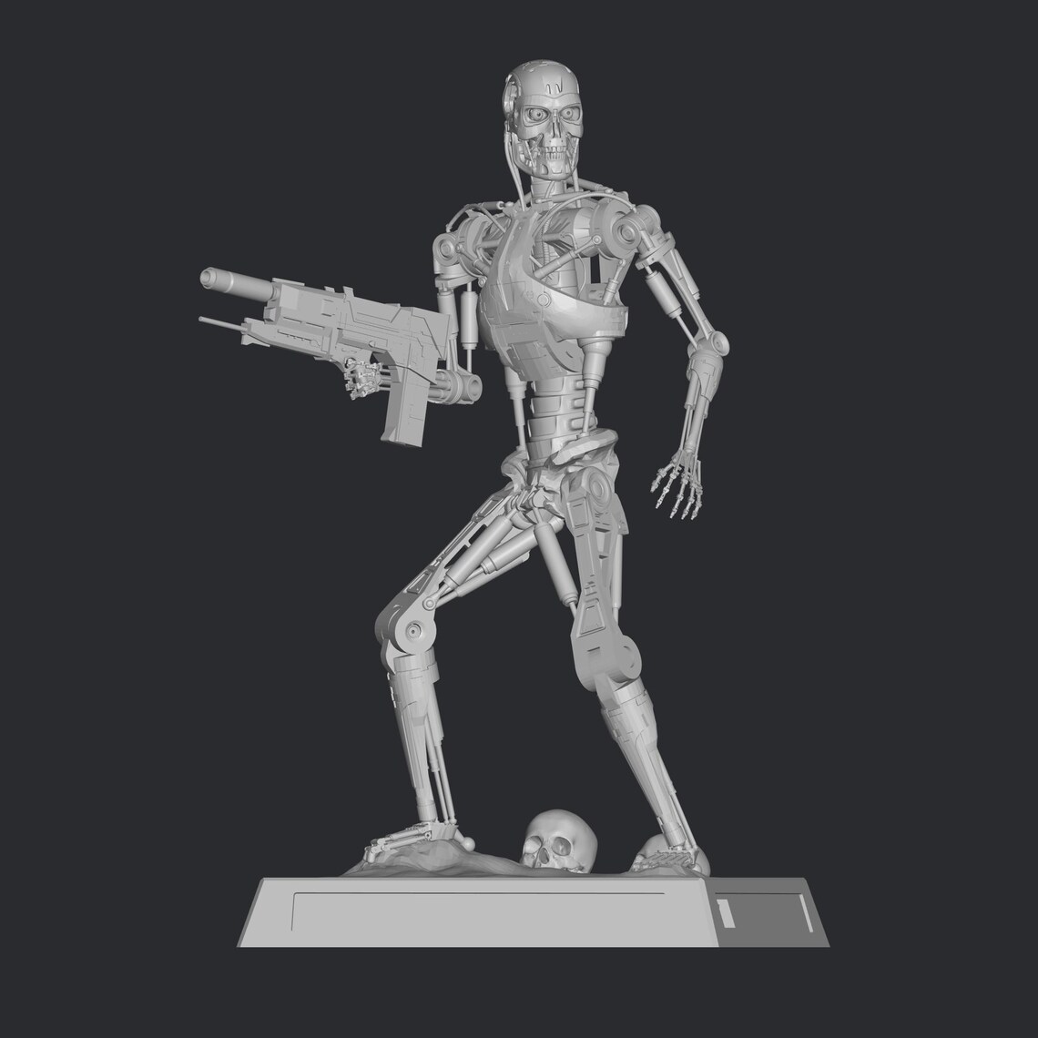T800 Terminator Endoskull Stl File 3d Printing, 3d Print File, 3d Stl ...