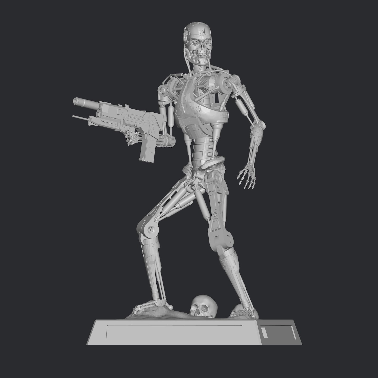 T800 Terminator Endoskull Stl File 3d Printing, 3d Print File, 3d Stl ...