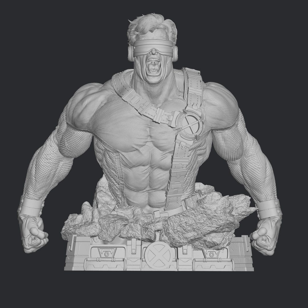 Cyclopes Bust X-men Stl File 3d Printing, 3d Print File, Miniature ...