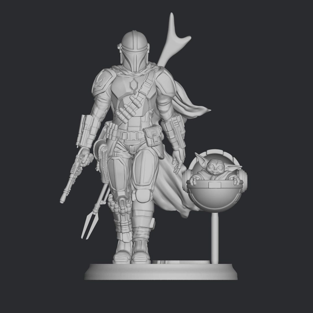 The Mandalorian From Star Wars Legion Stl File 3d Printing, 3d Print ...