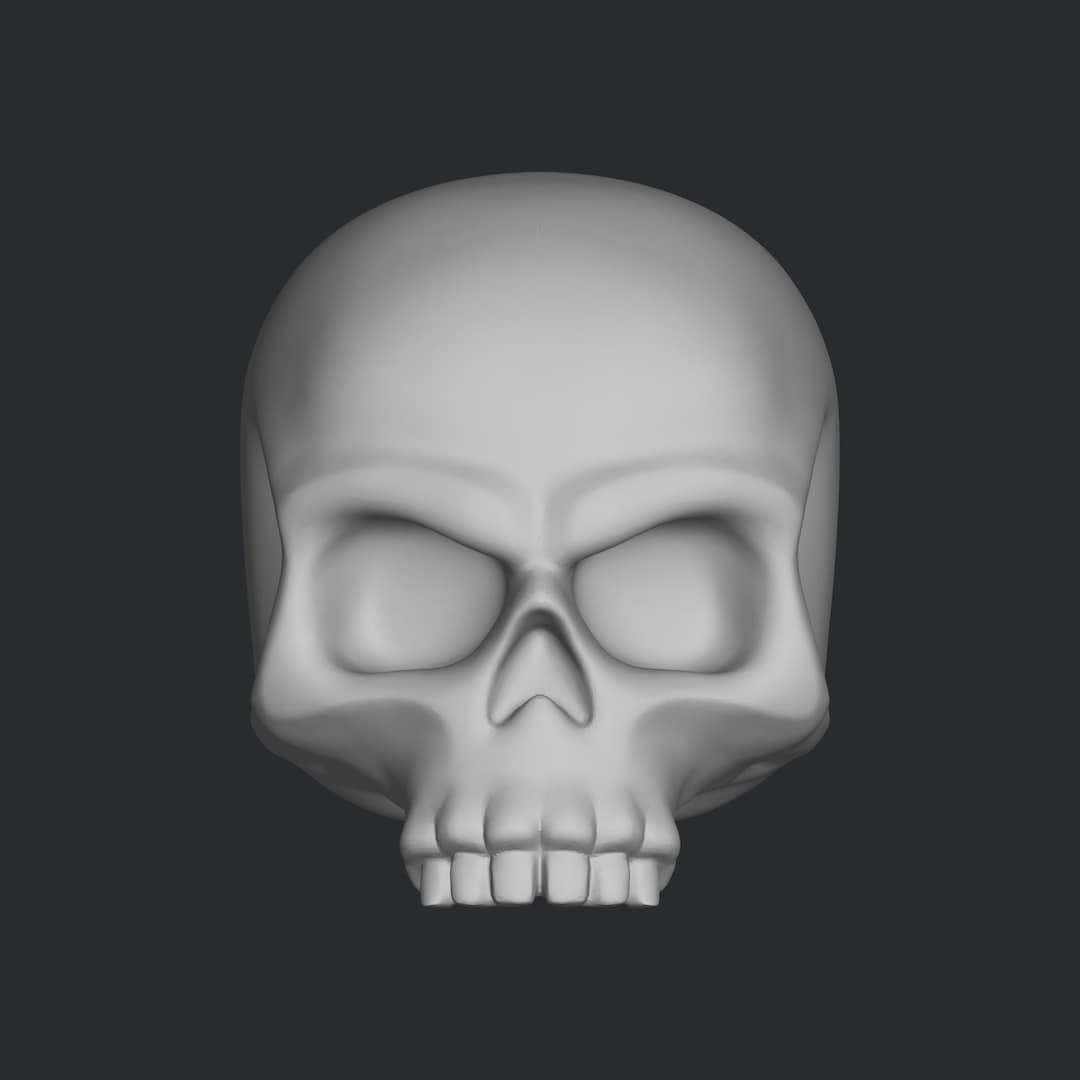 Human Skull Stl File 3d Printing, 3d Print File, Miniature, Super Hero ...