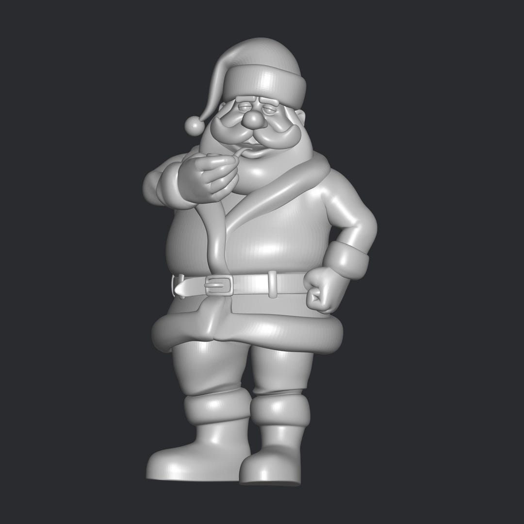 Santa Claus Christmas Stl File 3d Printing, 3d Print File, 3d Stl ...