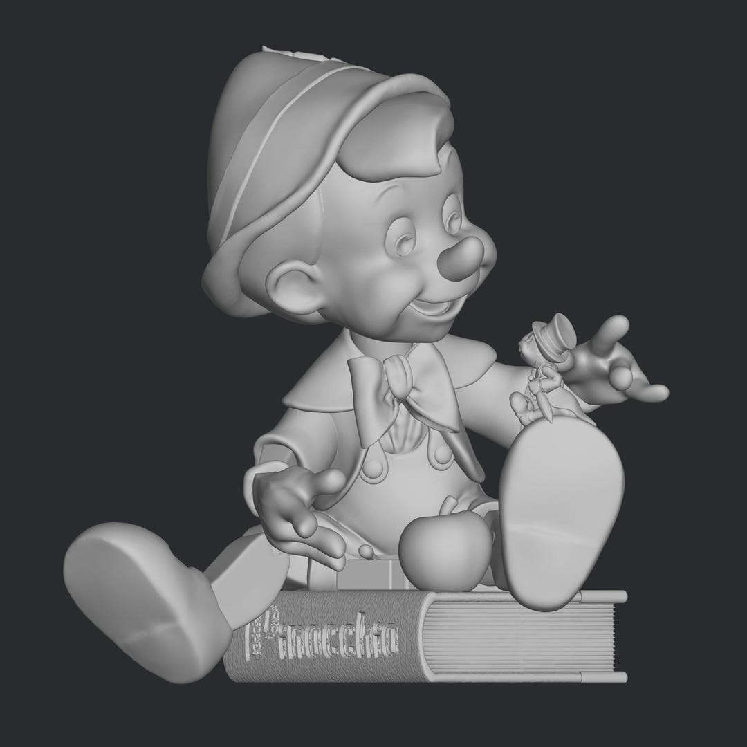 Pinocchio Statue Stl File 3d Printing, 3d Print File, Miniature, Super Hero, Game, Comic Action ...