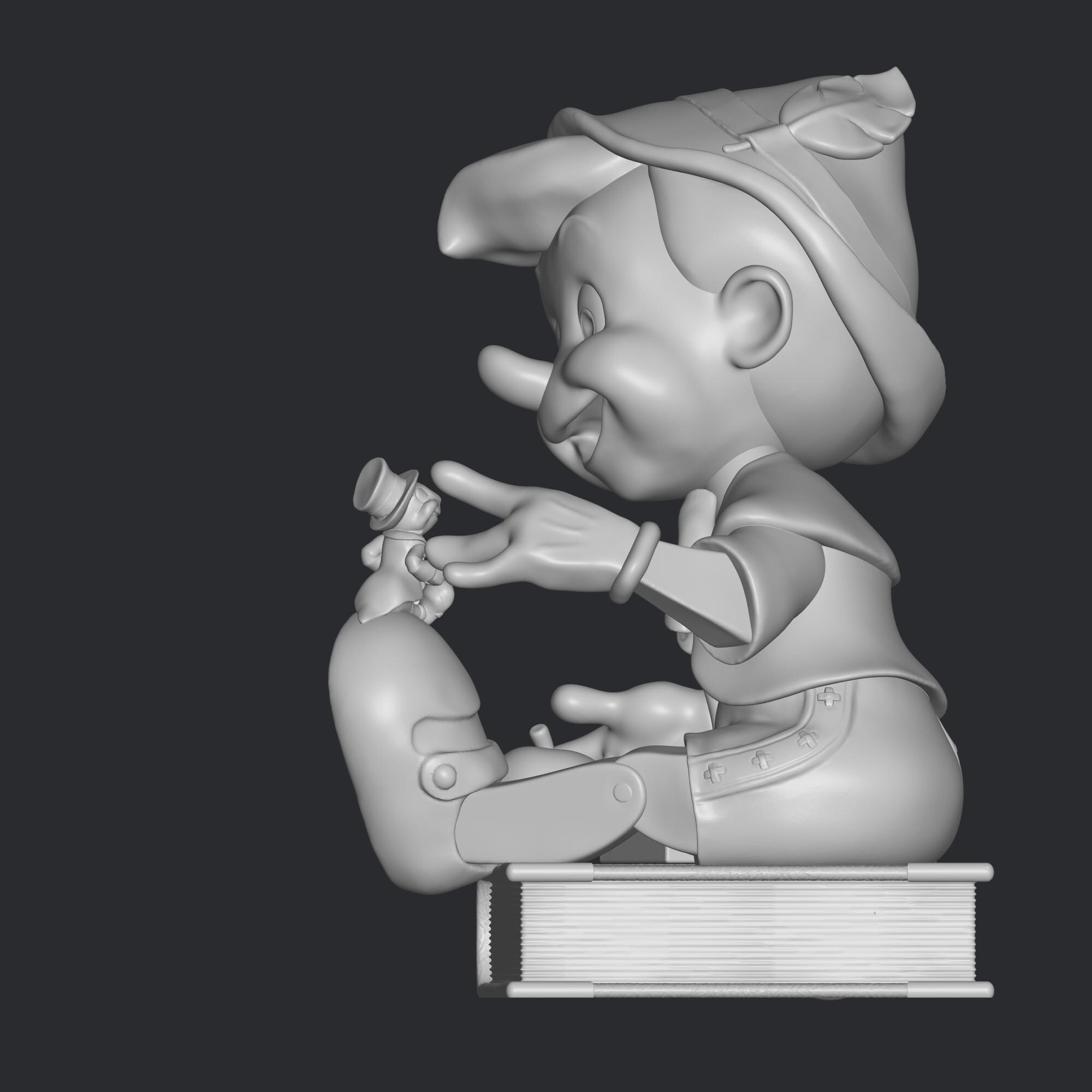 Pinocchio Statue Stl File 3d Printing, 3d Print File, Miniature, Super ...