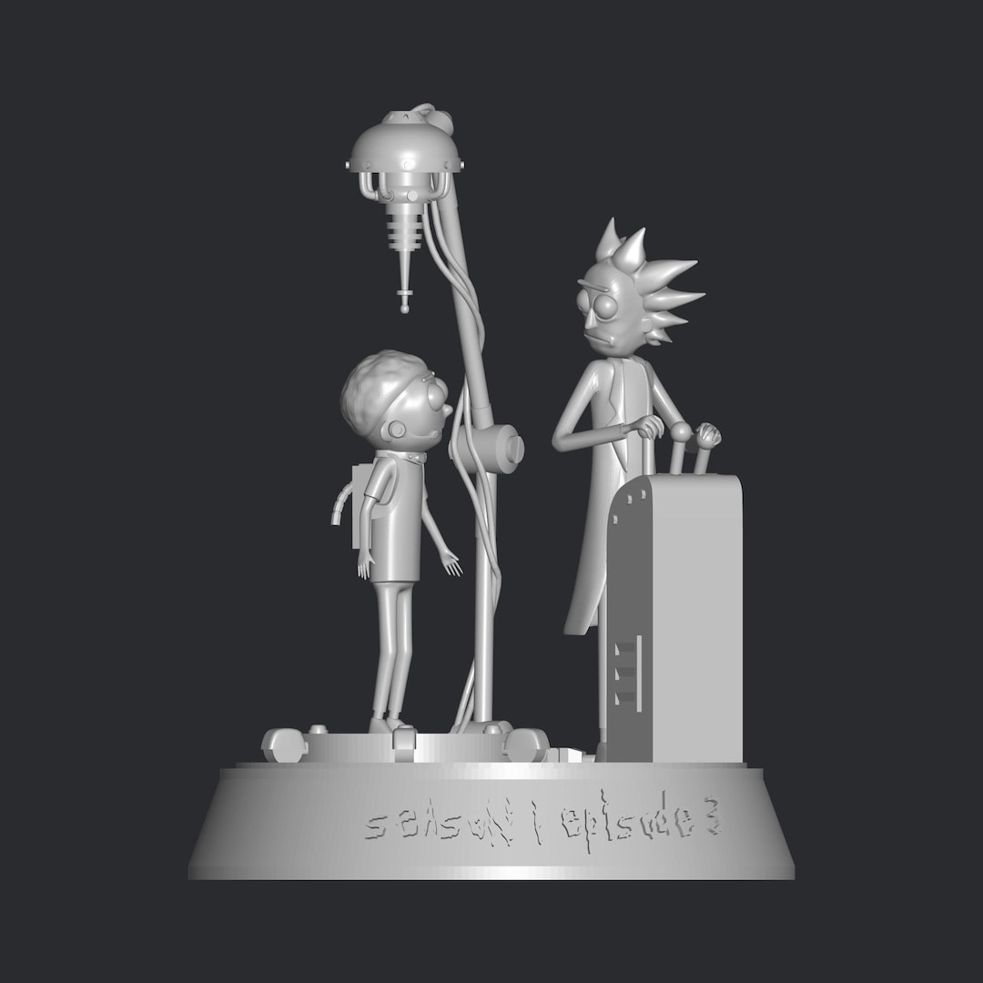 Rick and Morty Stl File 3d Printing, 3d Print File, Miniature, Super ...