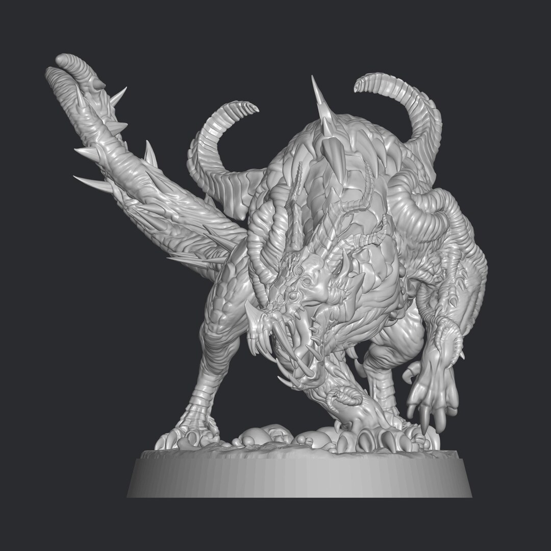 Abyssal Wardrake Stl File 3d Printing, 3d Print File, Miniature ...