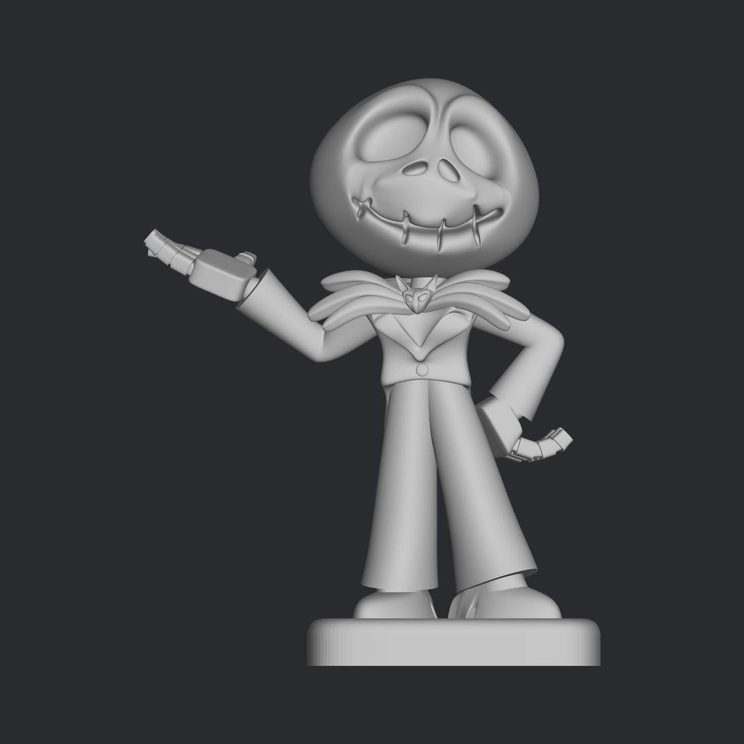 Chibi Jack Skellington Stl File 3d Printing, 3d Print File, Miniature ...