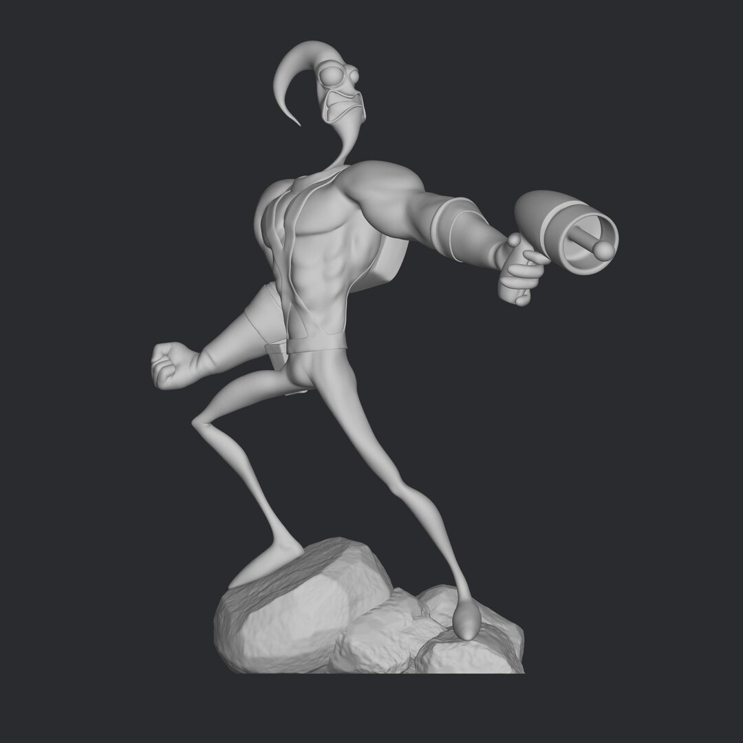 Earthworm Jim Stl File 3d Printing, 3d Print File, Miniature, Super ...