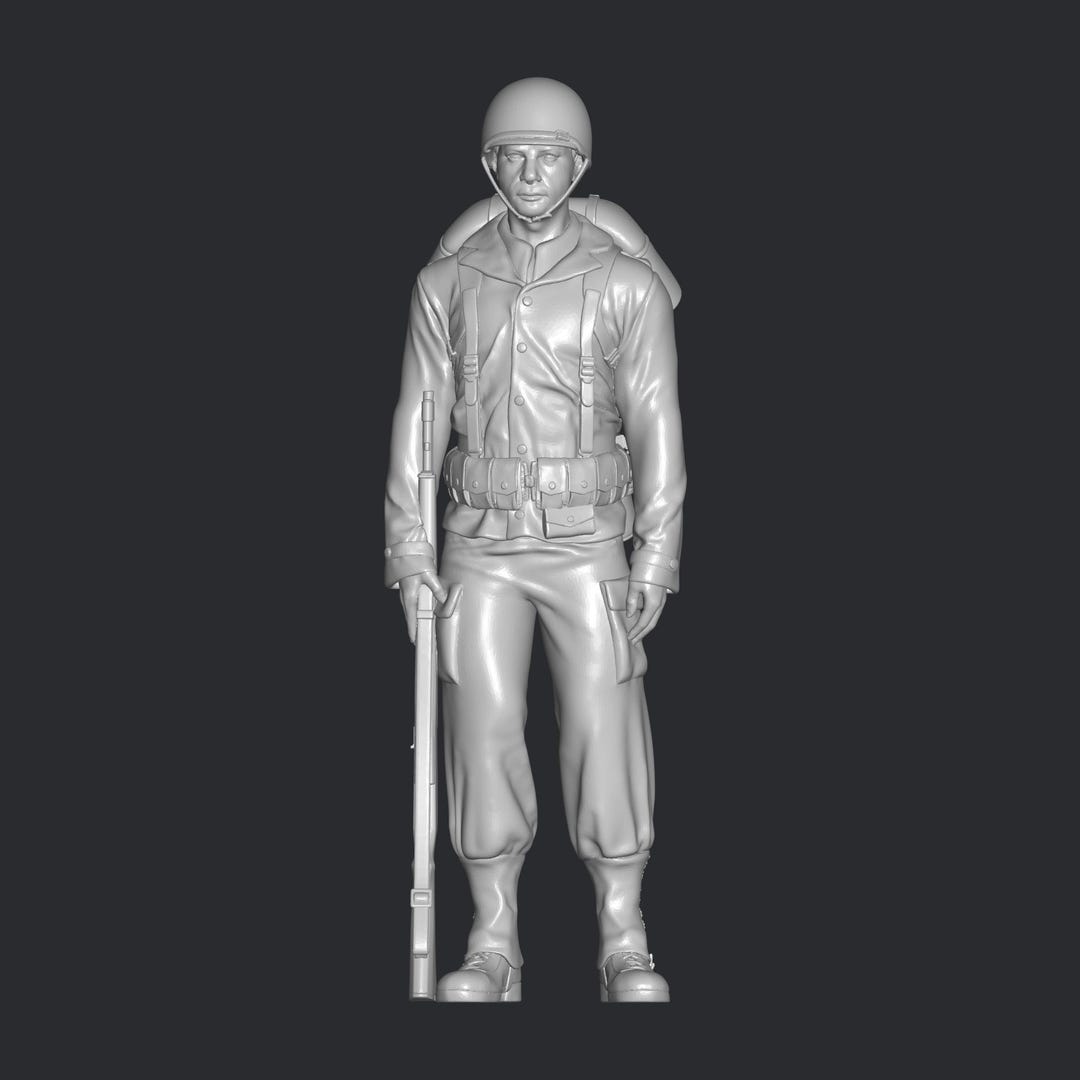 WW 2 American Soldier Stl File 3d Printing, 3d Print File, Miniature ...