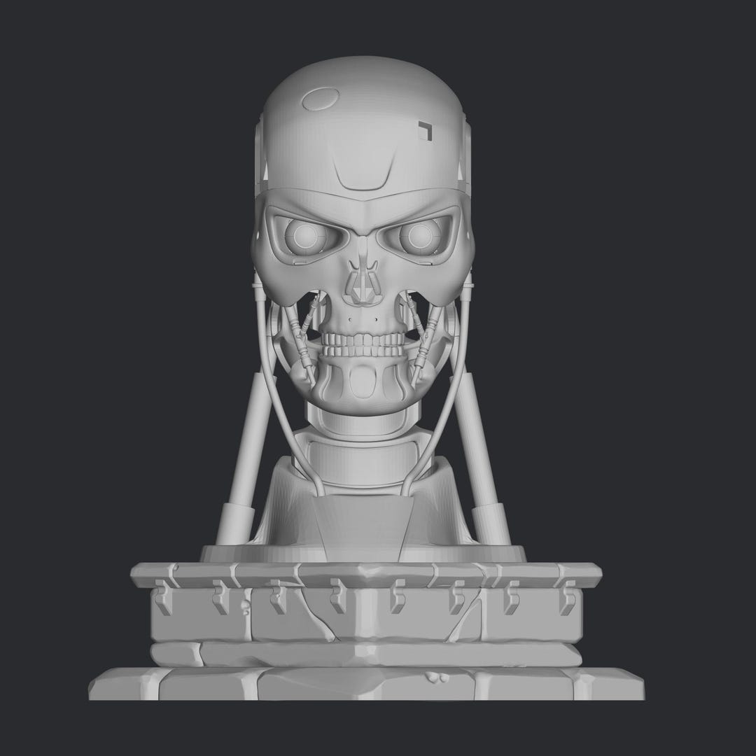T801 Terminator Endoskull Stl File 3d Printing, 3d Print File, 3d Stl ...