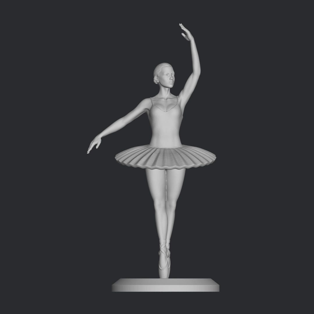 Ballet Dancer Ballerina Stl File 3d Printing, 3d Print File, Miniature ...