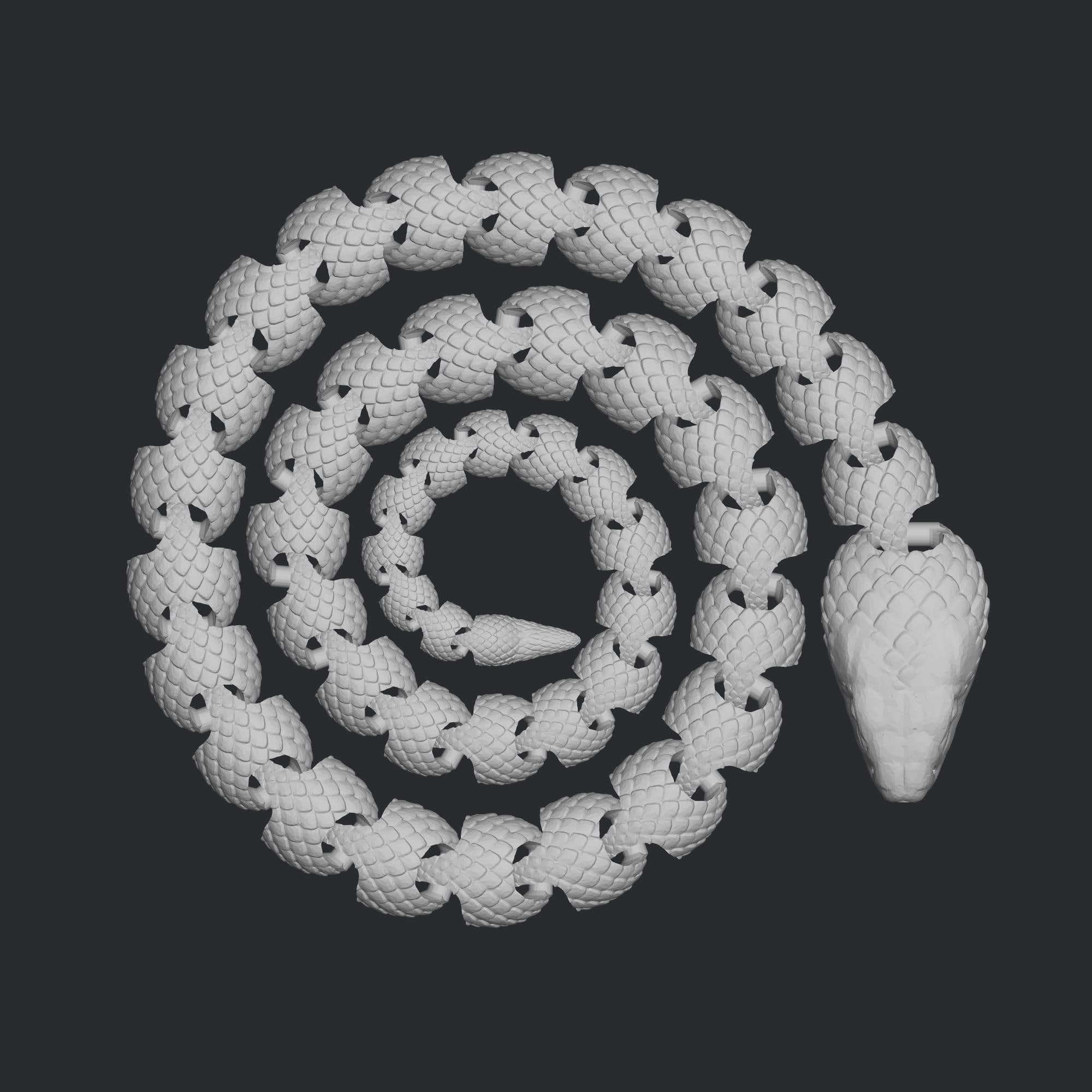 Articulated Snake Stl File 3d Printing, 3d Print File, Miniature ...