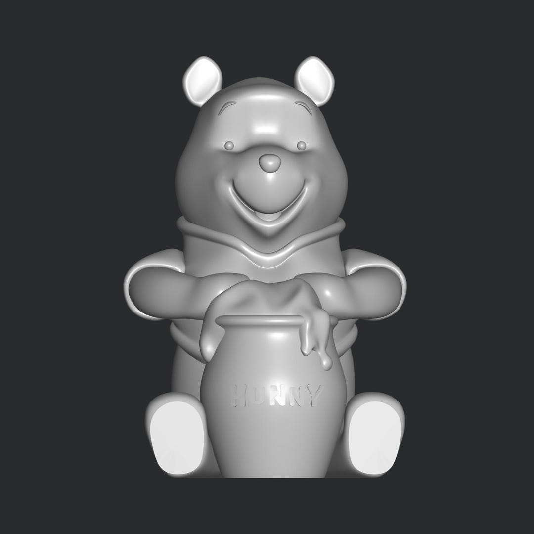 Winnie the Pooh Bear Stl File 3d Printing, 3d Print File, 3d Stl, Super ...