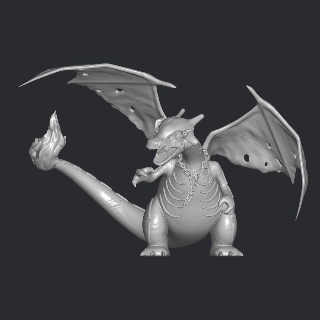 Nightmare Charizard Pokemon Stl File 3d Printing, 3d Print File ...