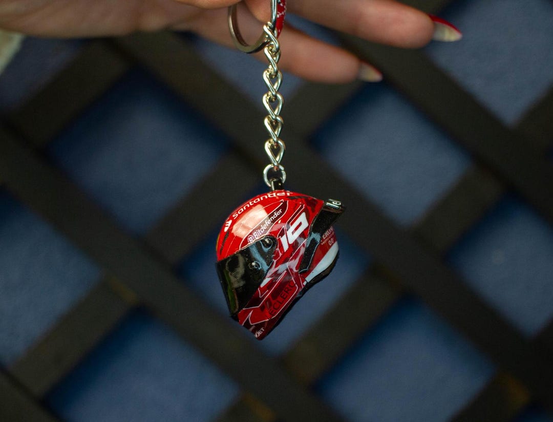 Handmade Charles Leclerc Helmet Mini Keychain: Personalized F1 Fan Gift ...