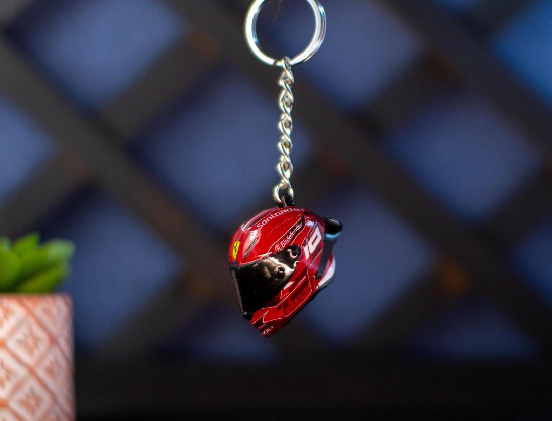 Handmade Charles Leclerc Helmet Keychain: Personalized F1 Fan Gift or ...
