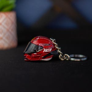 Handmade Charles Leclerc Helmet Keychain: Personalized F1 Fan Gift or ...
