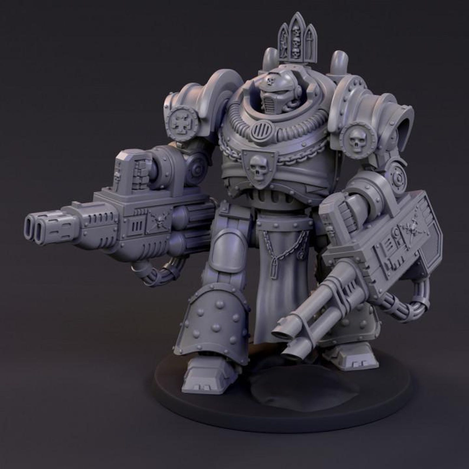 3D Printed Eternus Assault Armor Miniature - One Page Rules Compatible ...