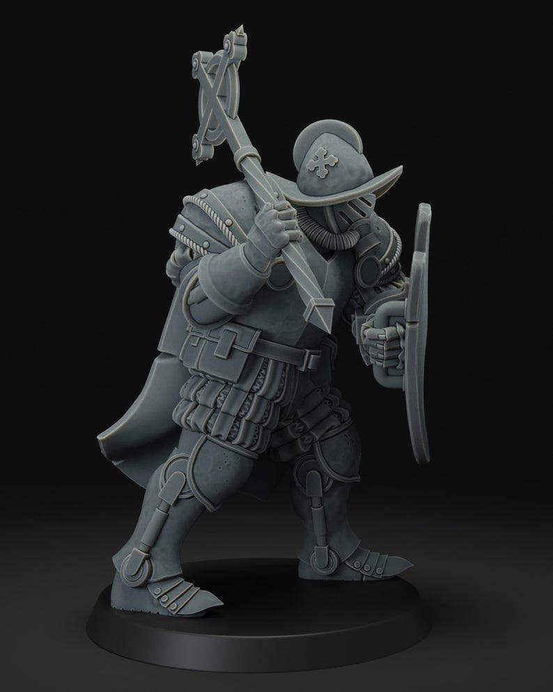 Heavy Infantry With Mace and Shield: 3D Printed Trench Crusade ...