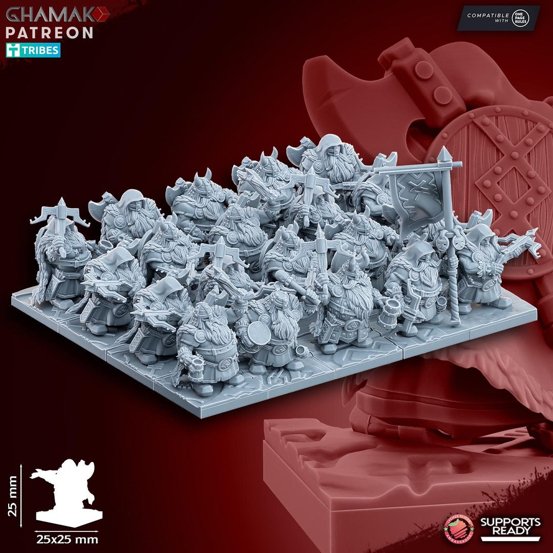 Dwarf Rangers With Crossbows : 3D Printed Dnd - AOS Miniature - Ghamak ...