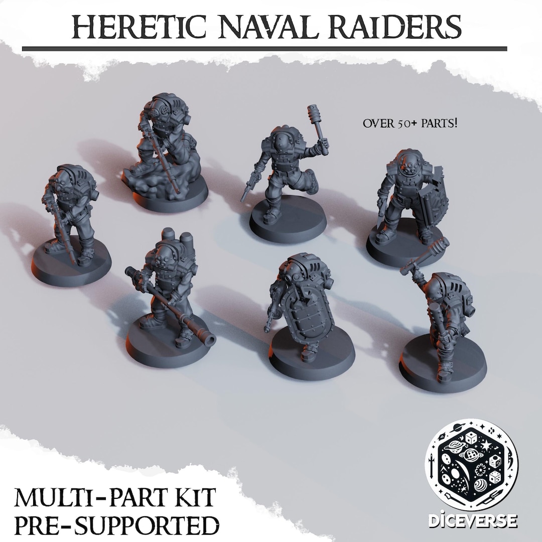 Heretic Naval Raiders | Diceverse | Wargaming | Tabletop | 3D Printed ...