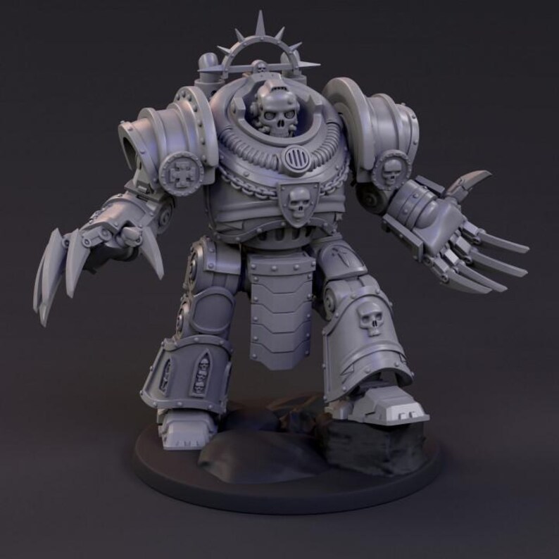 3D Printed Eternus Assault Armor Miniature - One Page Rules Compatible ...