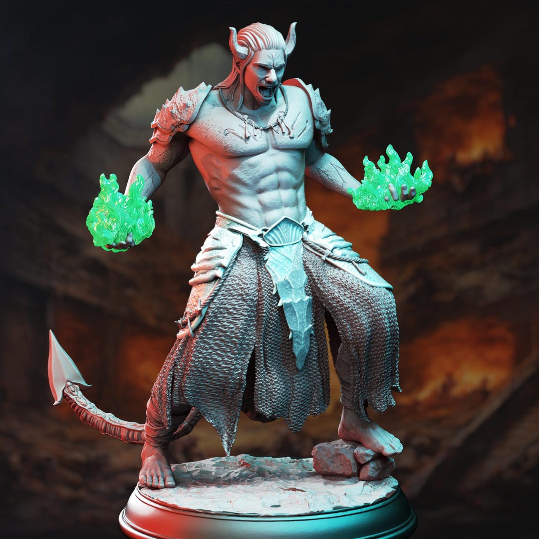 Tiefling Devil the Converted: 3D Printed Dnd Miniature, DM Stash Design ...