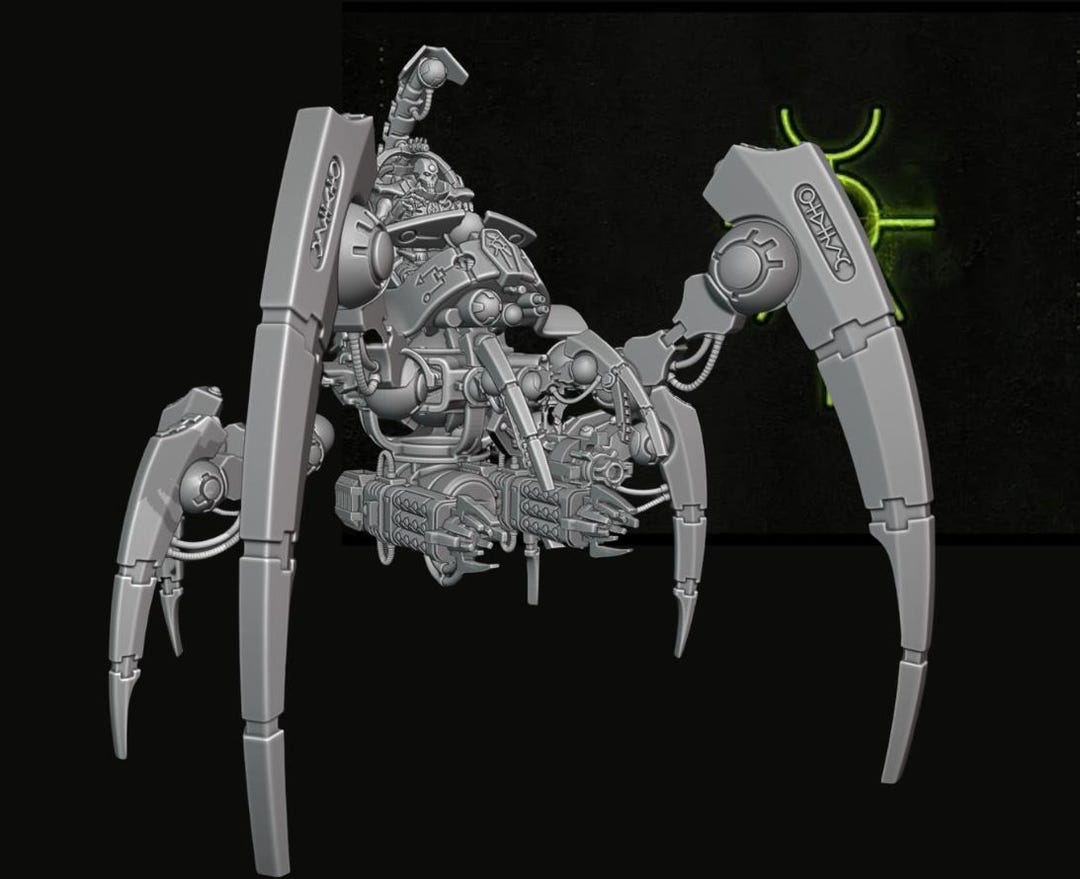 Necron Triarch Stalker Figurine Unique 3D Print for Warhammer 40K ...