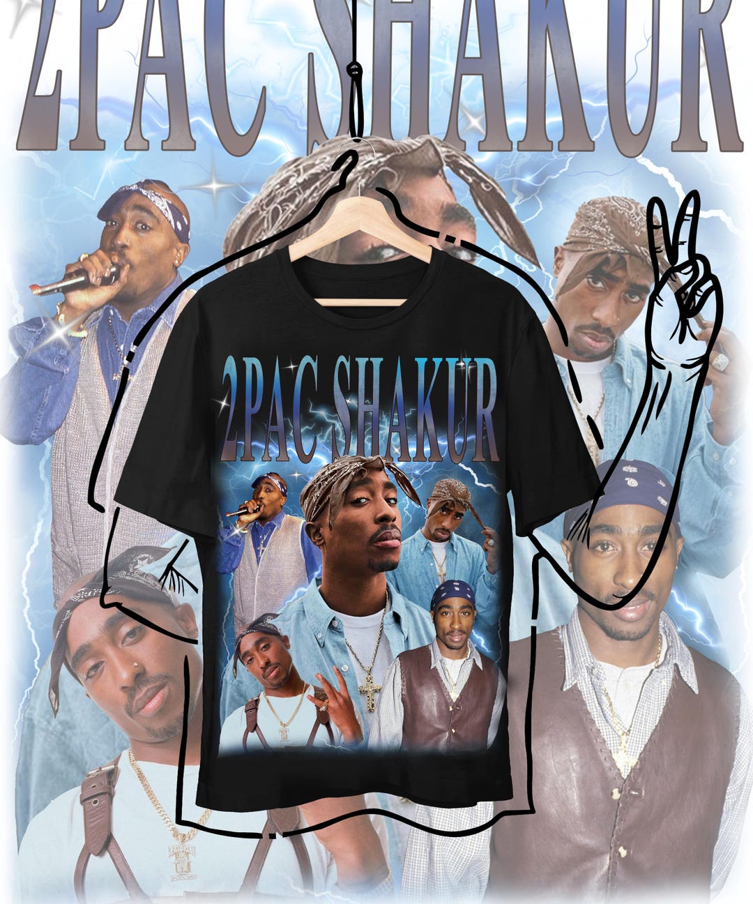2pac Shakur Vintage Shirt, 2pac Shakur Sweatshirt, Unisex American ...