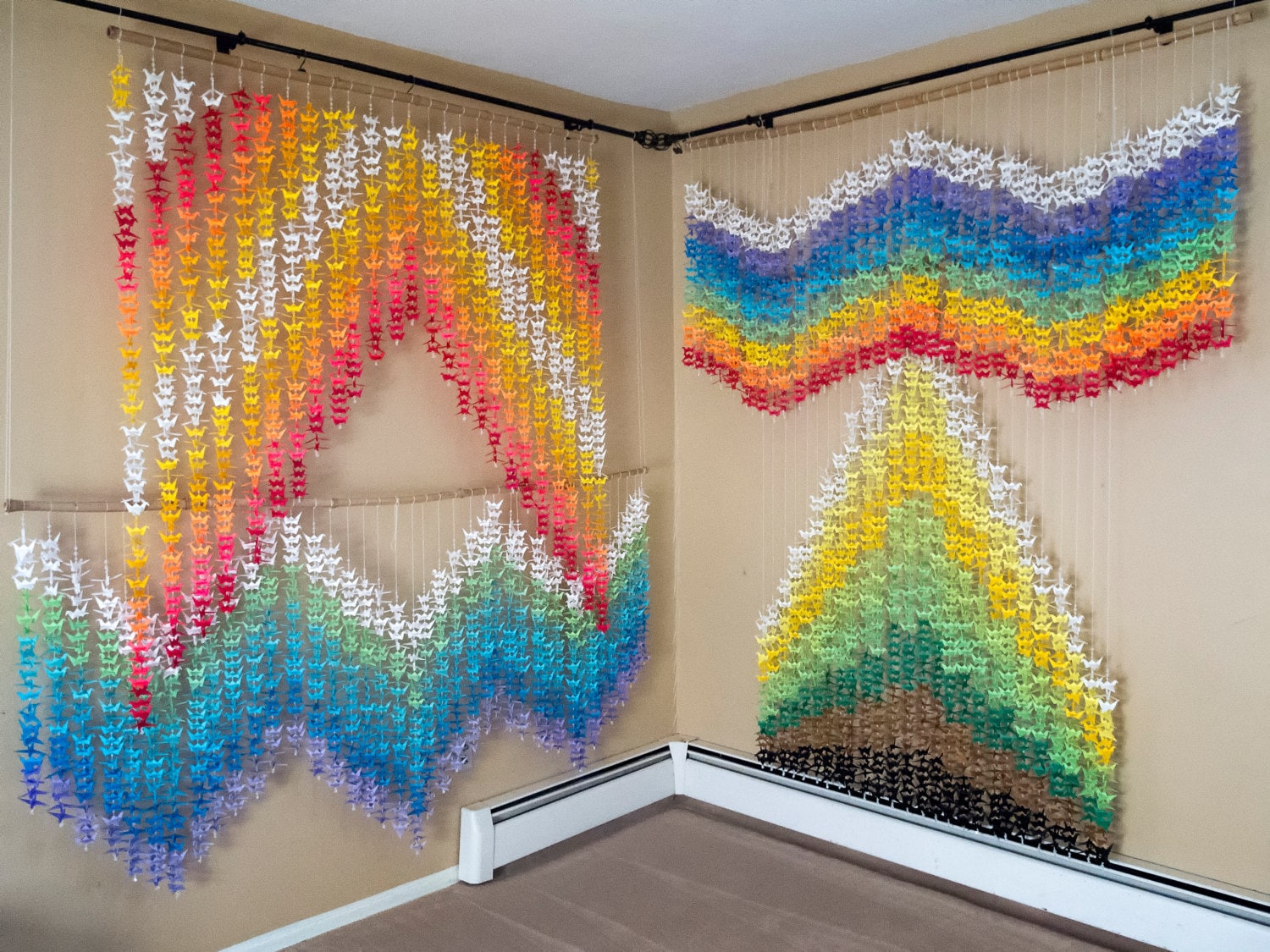 Origami 1000 Crane Air Waves – Senbazuru - 8 Vibrant Colors in the ...