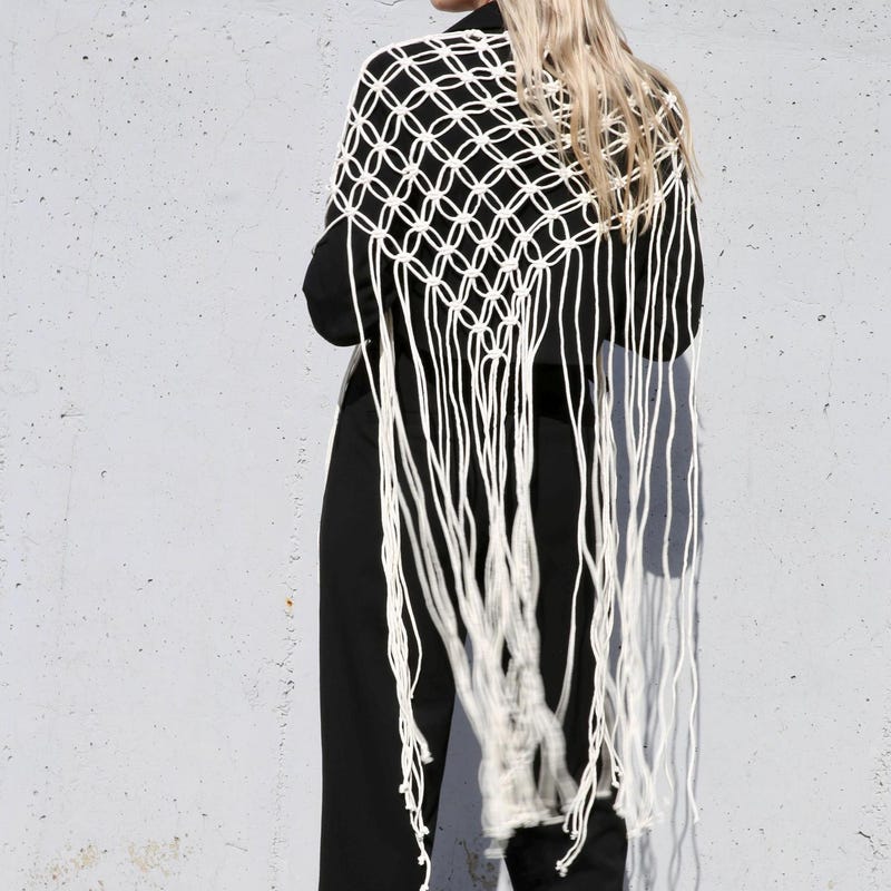 Macrame Shawl - Etsy