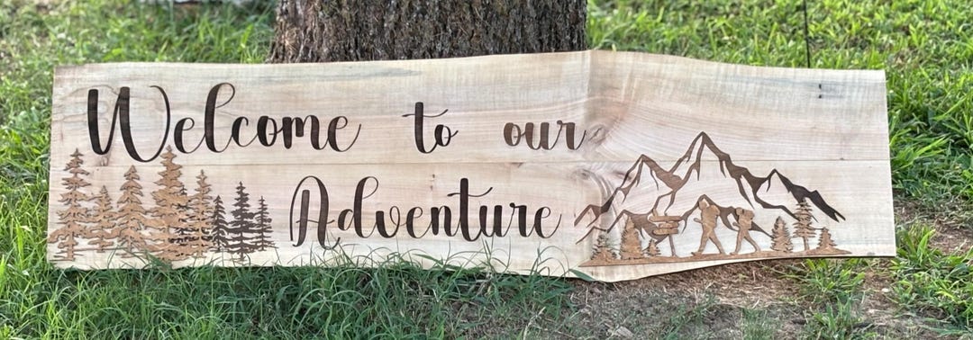 Welcome to Our Adventure Sign - Etsy