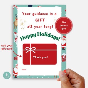 Printable Holiday Gift Card Holder | Teacher, Staff Appreciation ...
