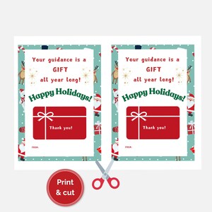 Printable Holiday Gift Card Holder | Teacher, Staff Appreciation ...