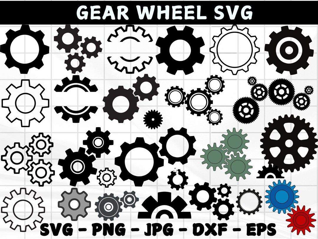 Gears SVG Bundle, Gears PNG Bundle, Gears Clipart, Gears SVG Cut Files ...
