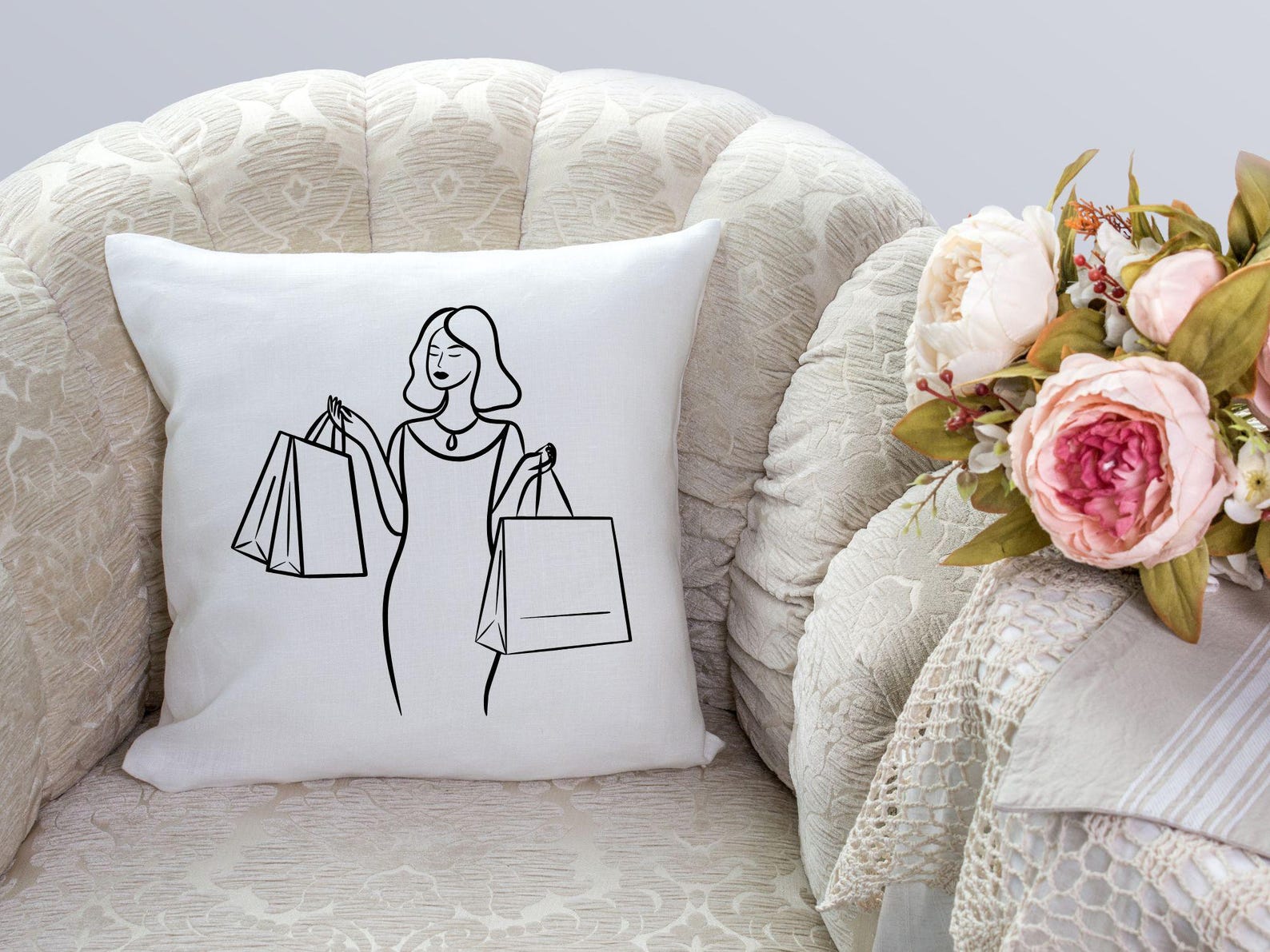 Shopping Girl SVG\ Shopping Girl SVG Bundle\ Shopping Girl Clipart ...