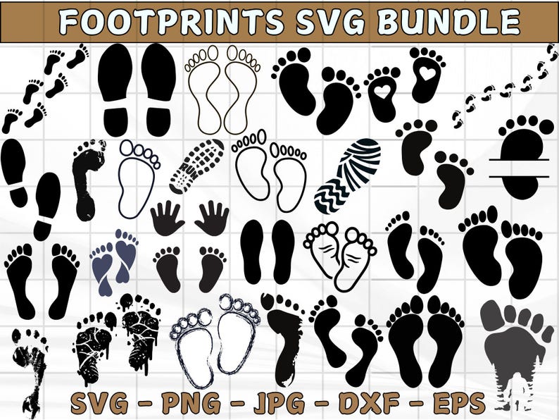 Footprint SVG, Foot Print Svg, Footprint Clipart, Shoe Print Svg, Shoe ...