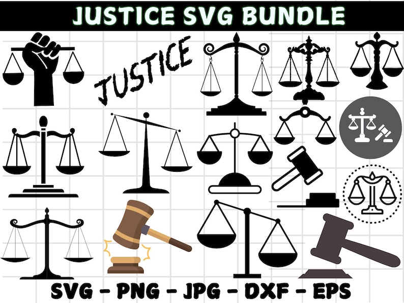 Justice SVG Bundle, Scale of Justice SVG, Law Svg, Lady Justice Svg ...