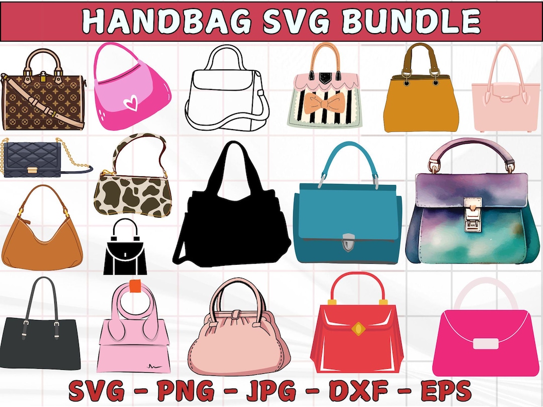Handbag SVG Bundle, Handbag PNG Bundle, Handbag Clipart, Purse SVG Cut ...