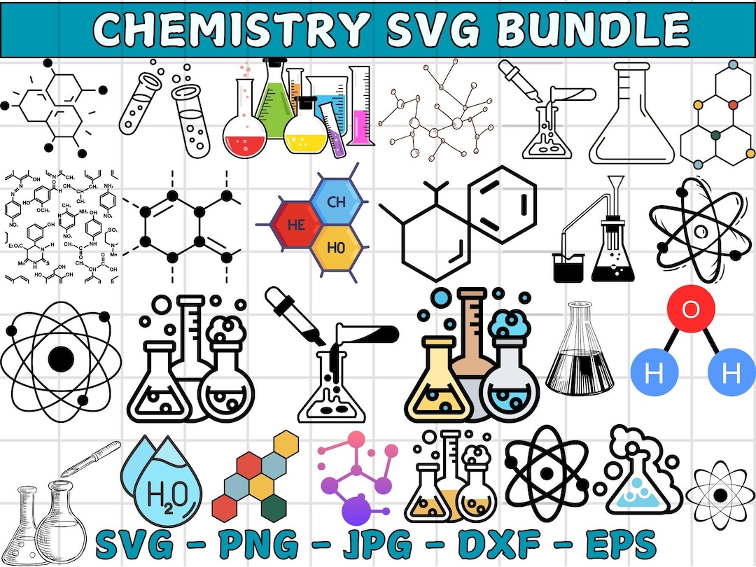 Chemistry SVG Bundle, Chemistry PNG Bundle, Chemistry Clipart ...