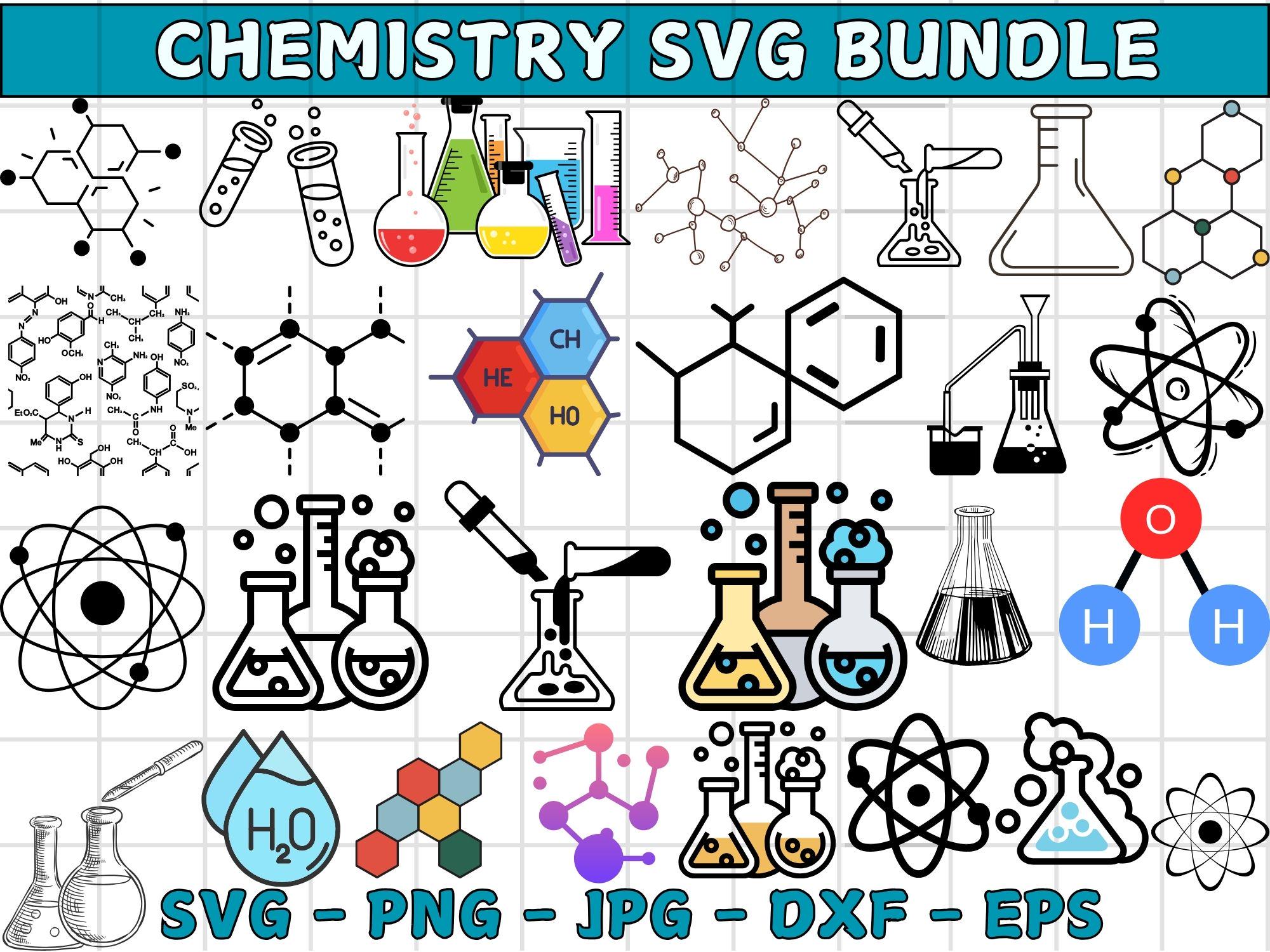 Chemistry SVG Bundle, Chemistry PNG Bundle, Chemistry Clipart ...