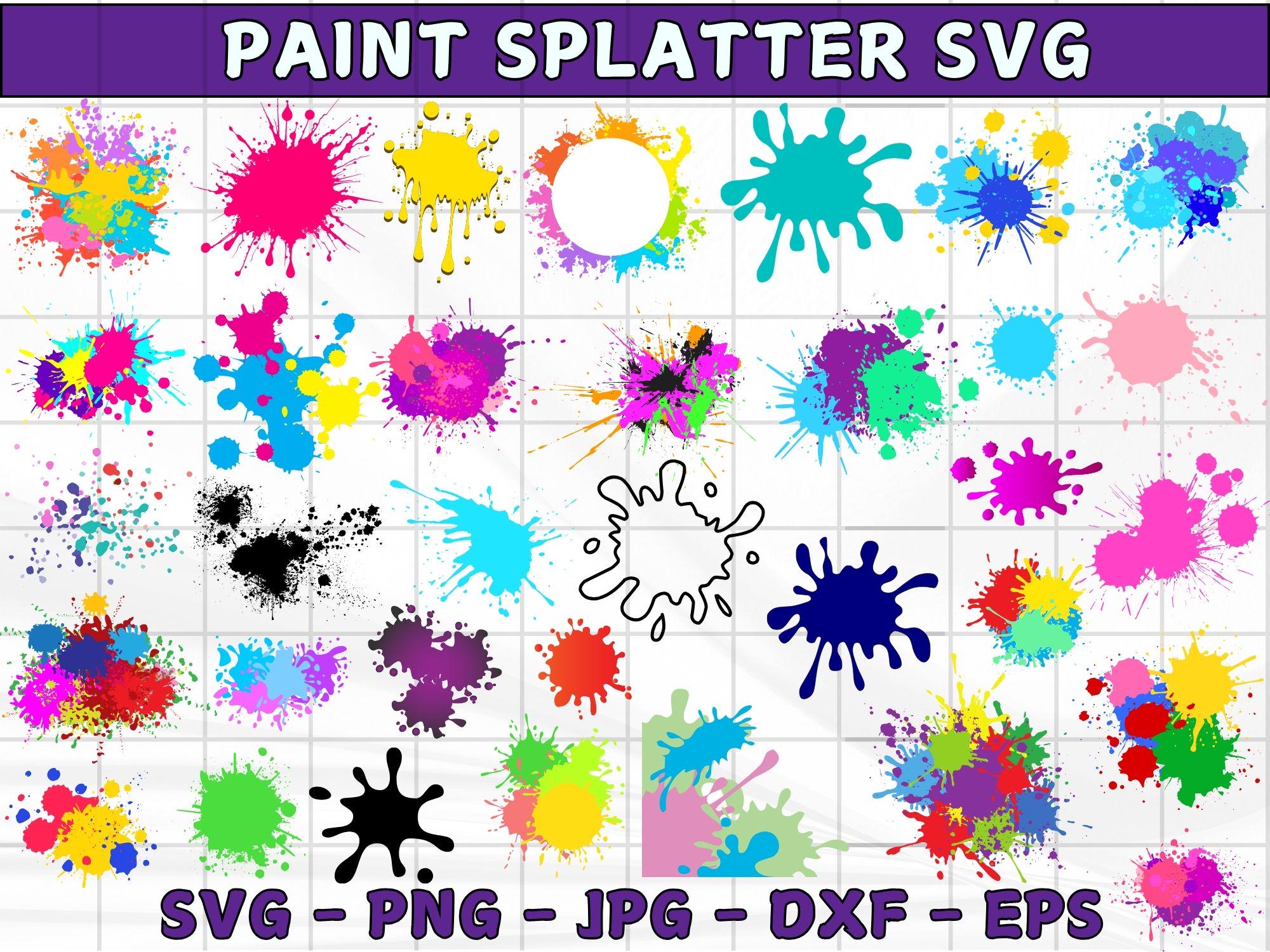 Paint Splatter SVG Bundle Paint Splats Svg Paint Svg Clipart Vector Ink ...